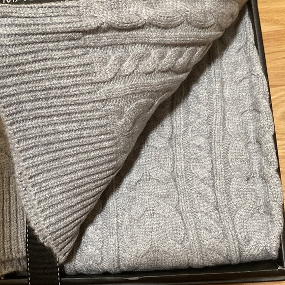 Magaschoni | Bedding | Gray Heather Knit Throw | Poshmark